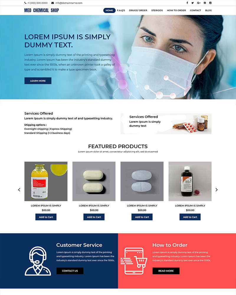 Med Chemical Shop- Medical Shop PSD Template