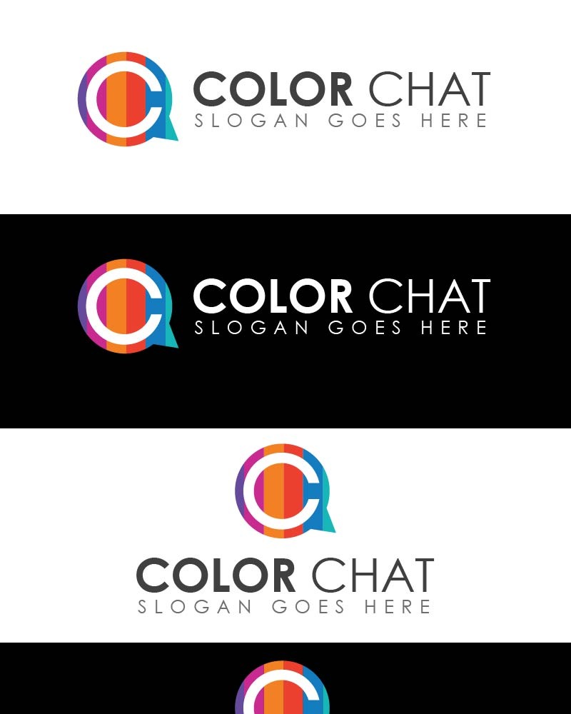 Color Chat Logo Template #80515 - TemplateMonster