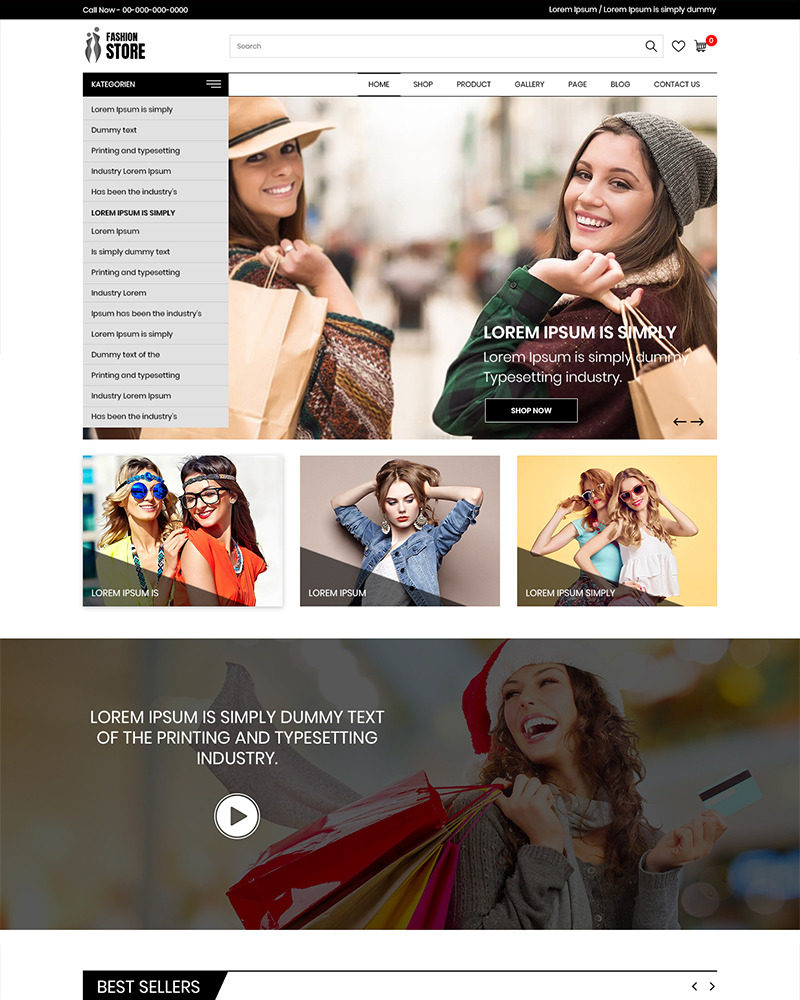 Fashion Store - Multipurpose Ecommerce PSD Template