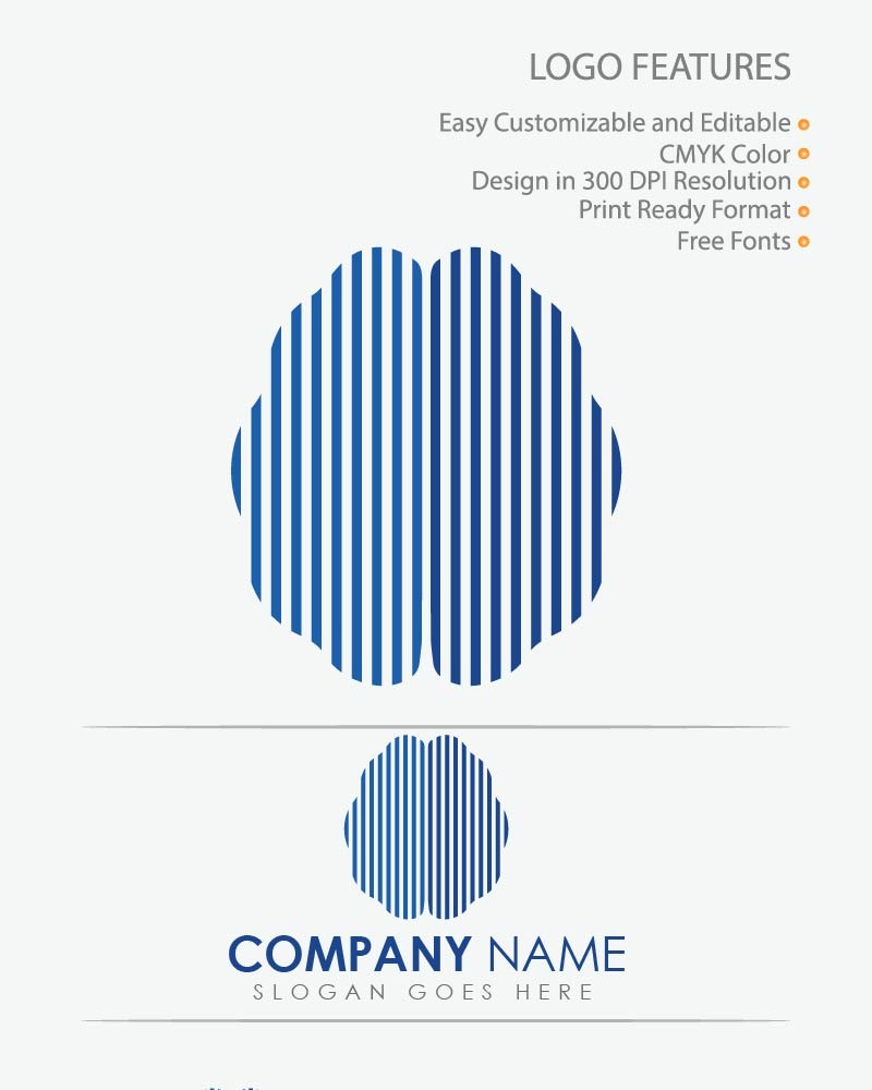 Line Art Brain Logo Template #80636 - TemplateMonster