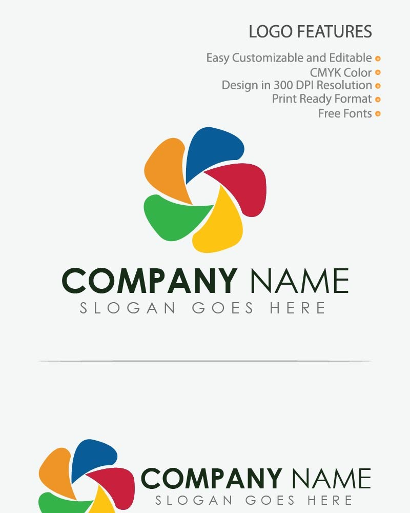 Colorful Geometric Shape Logo Template - TemplateMonster