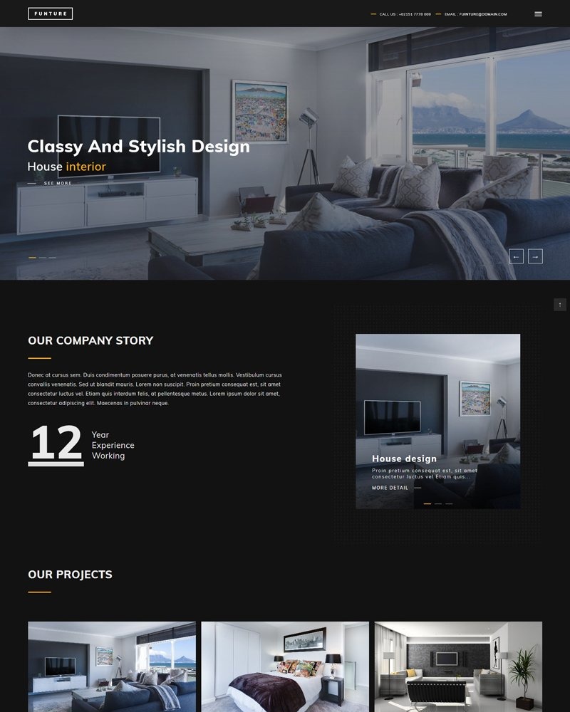 FUNTURE - Interactive Architecture WordPress Theme