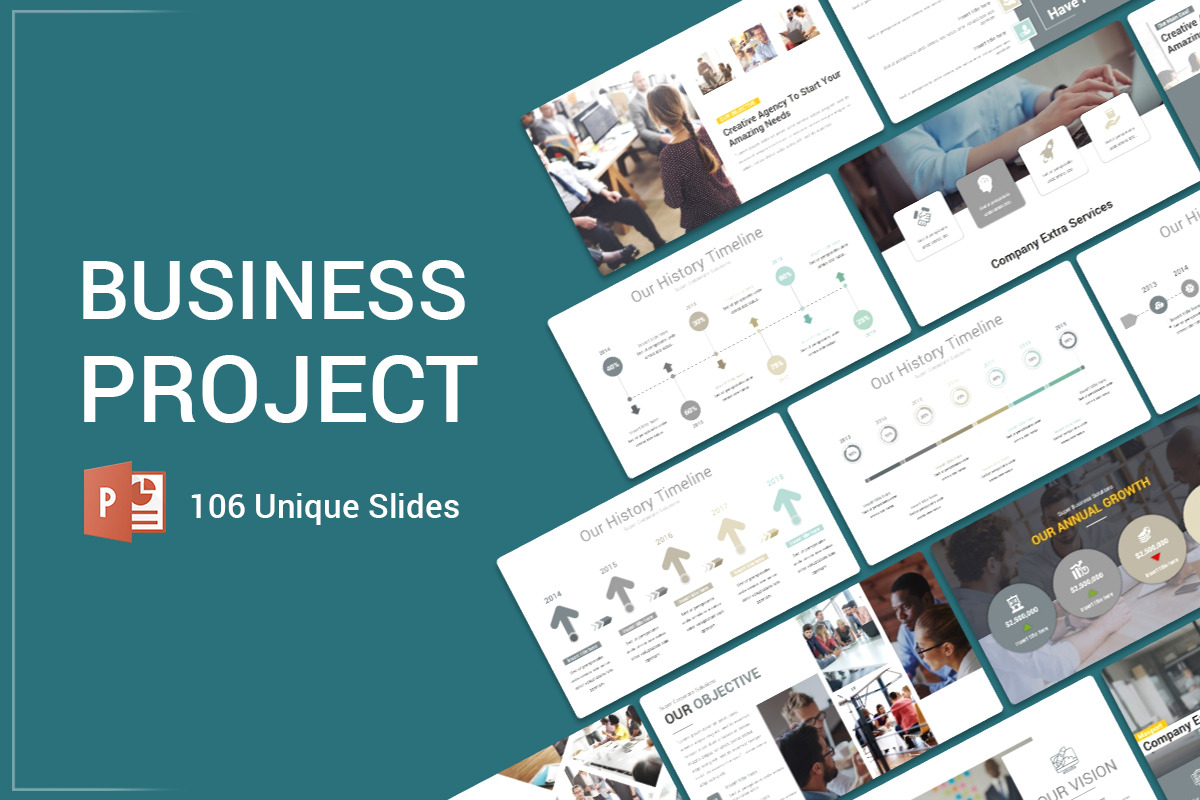Modèle PowerPoint de projet d'entreprise