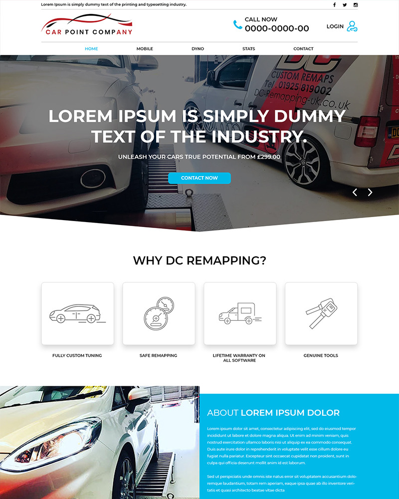 Car Point- Car Service Company PSD Template - TemplateMonster