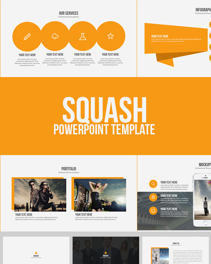 Squash PowerPoint template #80913 - TemplateMonster