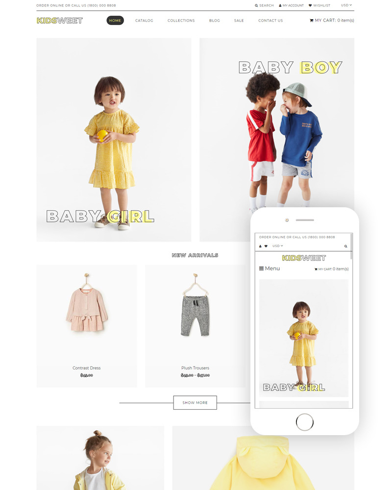 Kidsweet - Kids Fash ion Clean Shopify Theme
