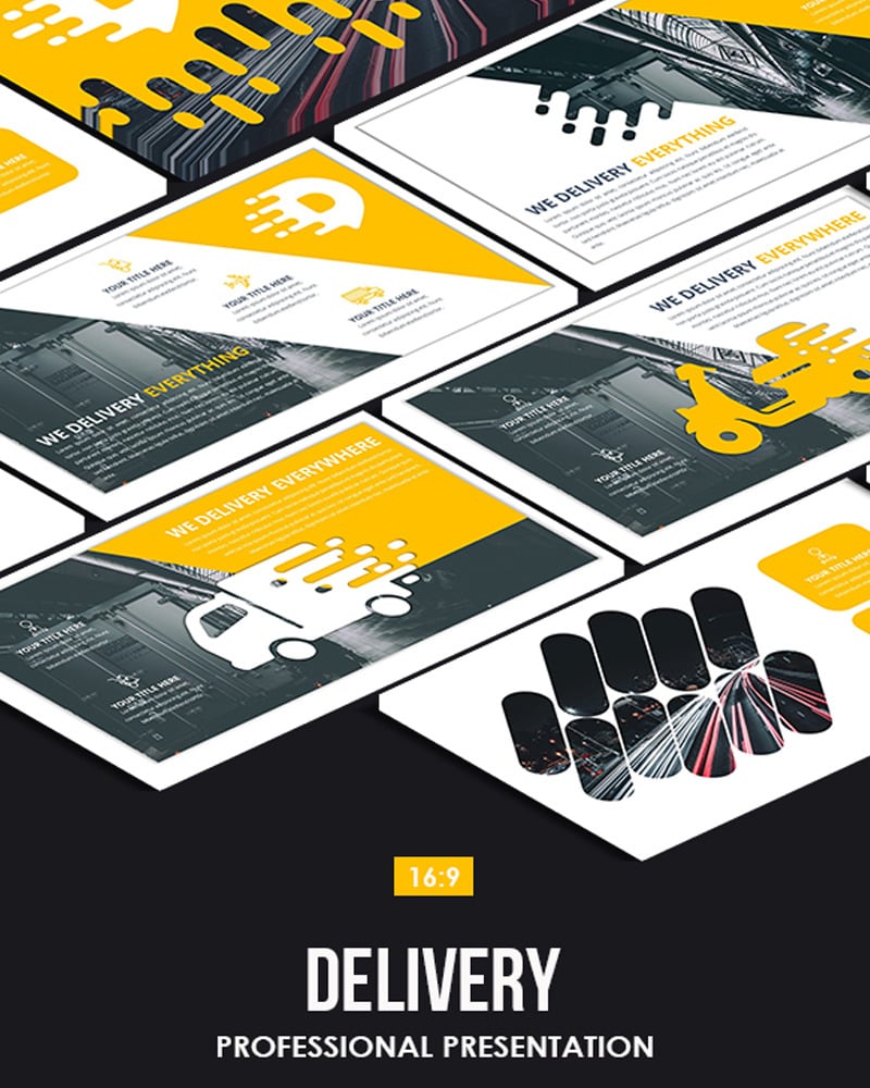 Delivery Premium PowerPoint template - TemplateMonster