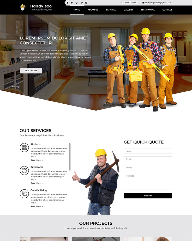 Handylexo - Handyman Services PSD Template - TemplateMonster