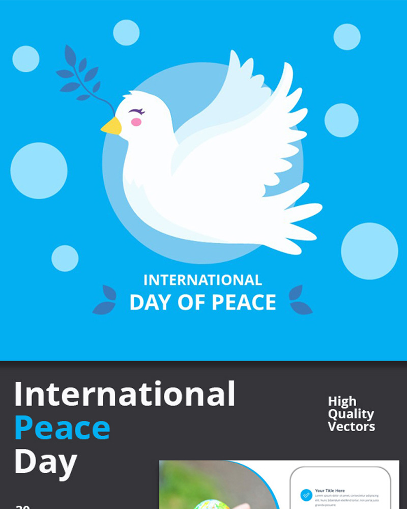 Peace Day PowerPoint template #81153 - TemplateMonster