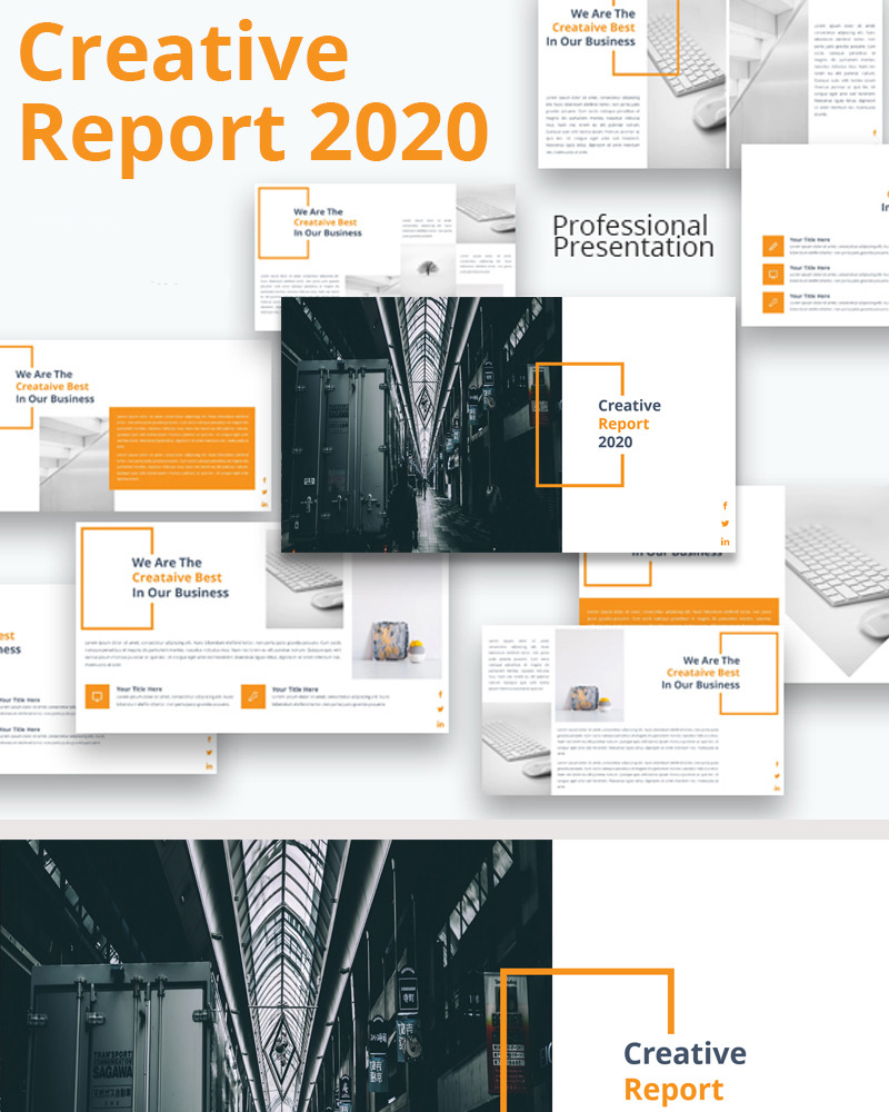 Creative Report 2020 Google Slides #81237 - TemplateMonster