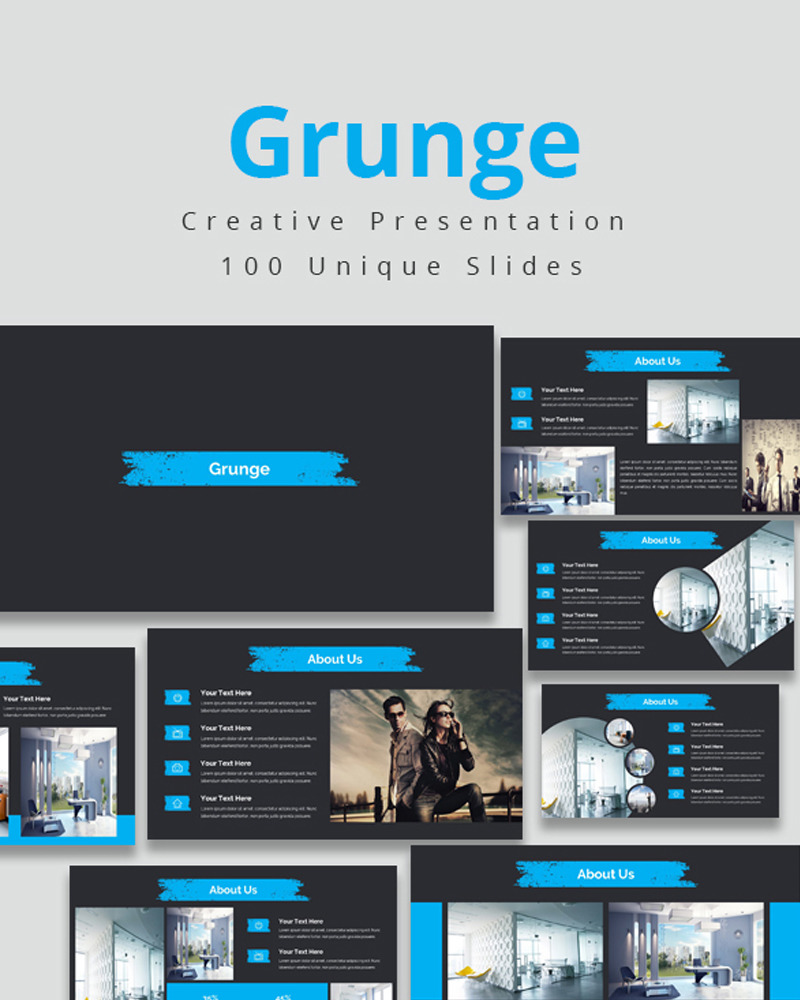 Grunge Google Slides #81244 - TemplateMonster