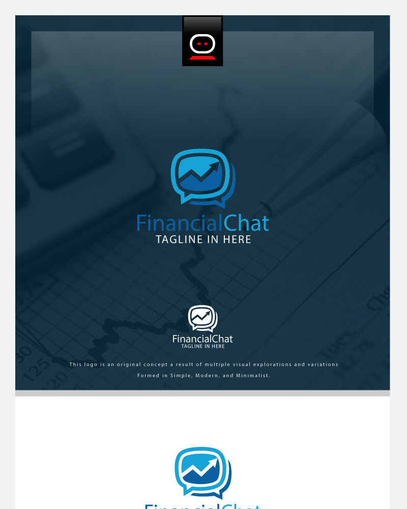 Financial Chat Logo Template #81390 - TemplateMonster