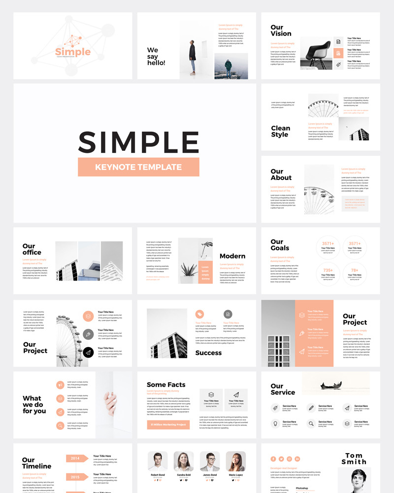 Simple Business - Keynote template #81343 - TemplateMonster