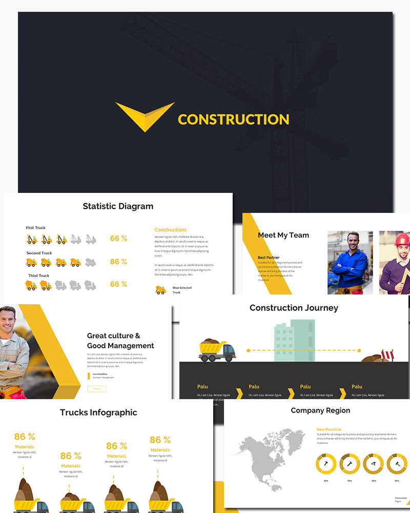 Construction Presentation PowerPoint template