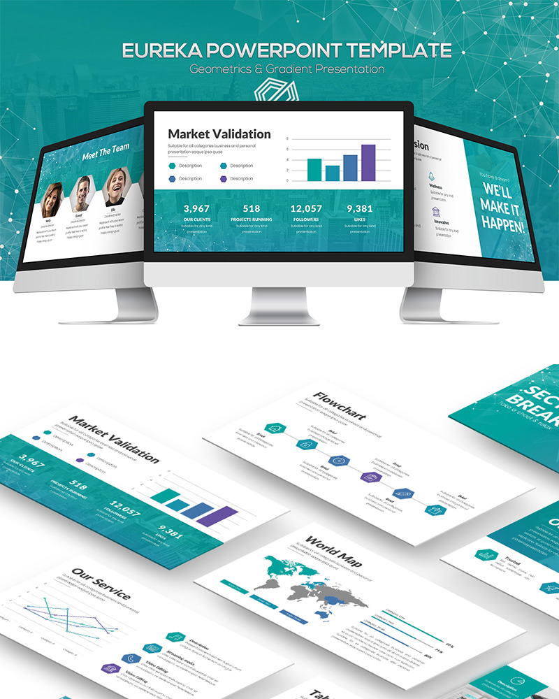Eureka PowerPoint template #81725 - TemplateMonster