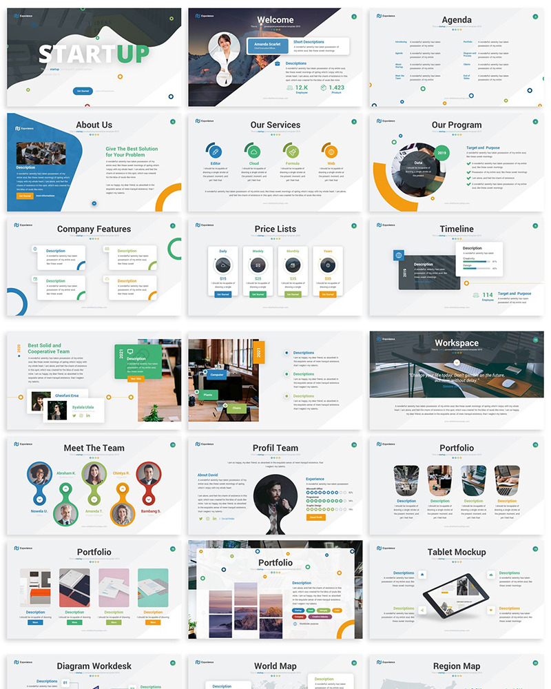 Experience - Startup PowerPoint template - TemplateMonster