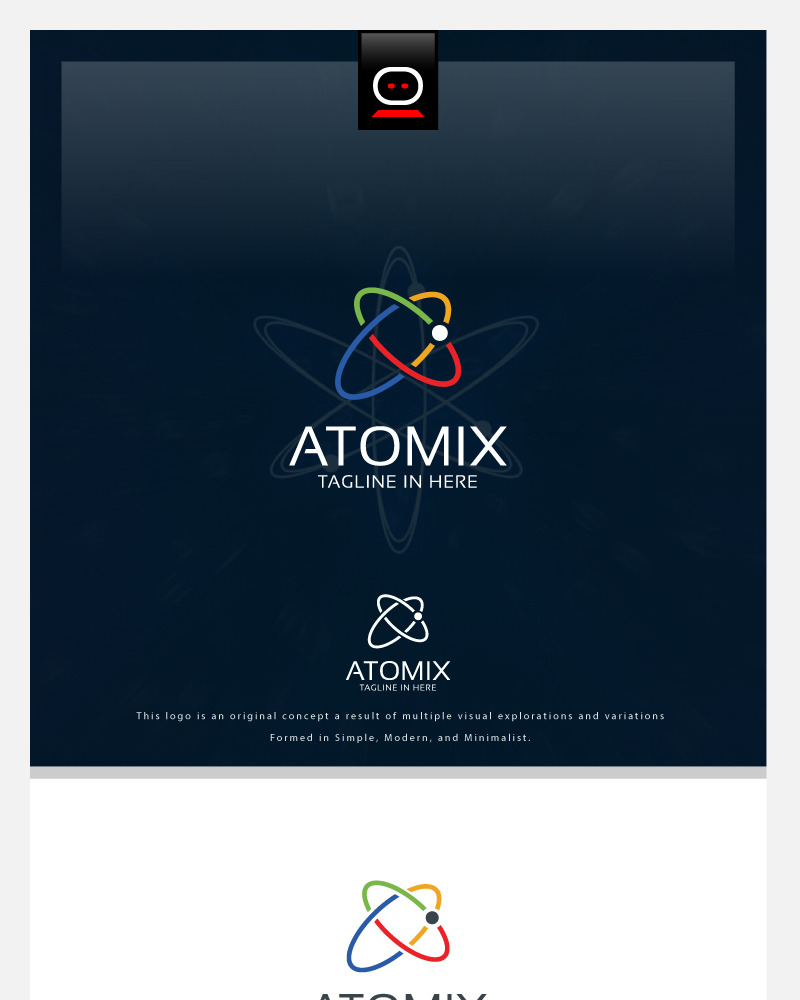 Modèle de logo Atomix #81804 - TemplateMonster