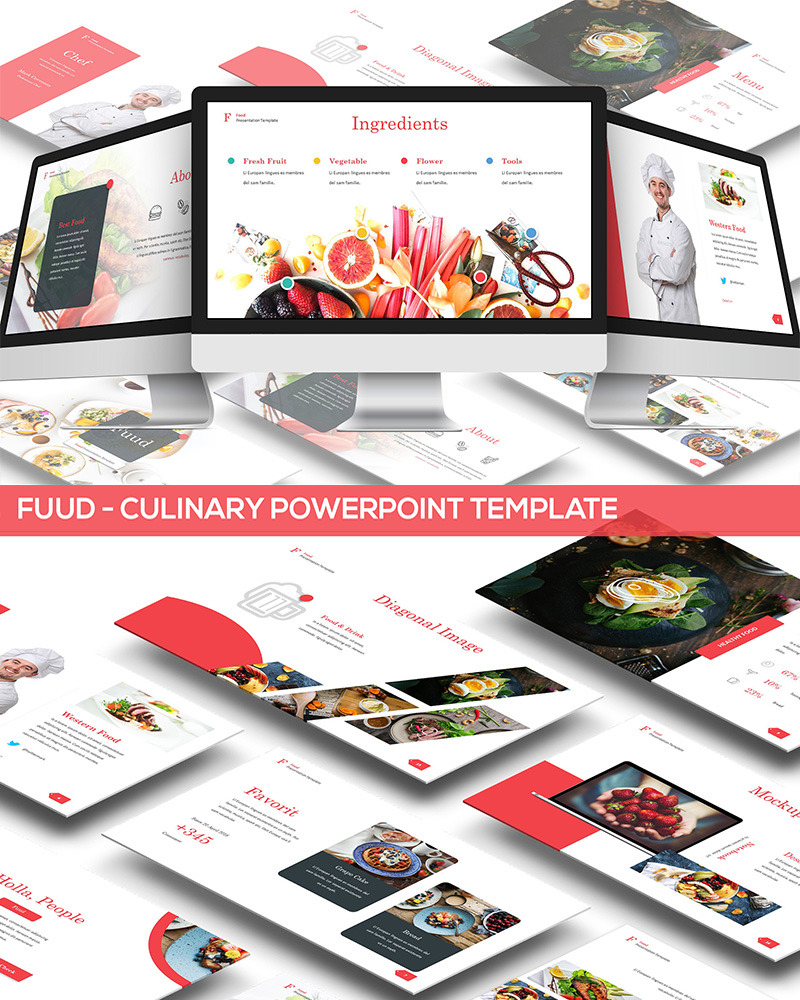 Fuud - Culinary PowerPoint Template #81856 - TemplateMonster