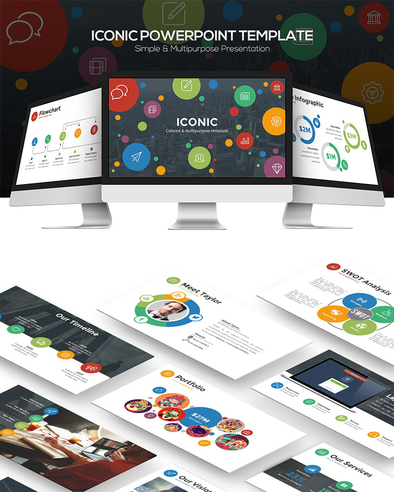 Iconic PowerPoint template #81863 - TemplateMonster