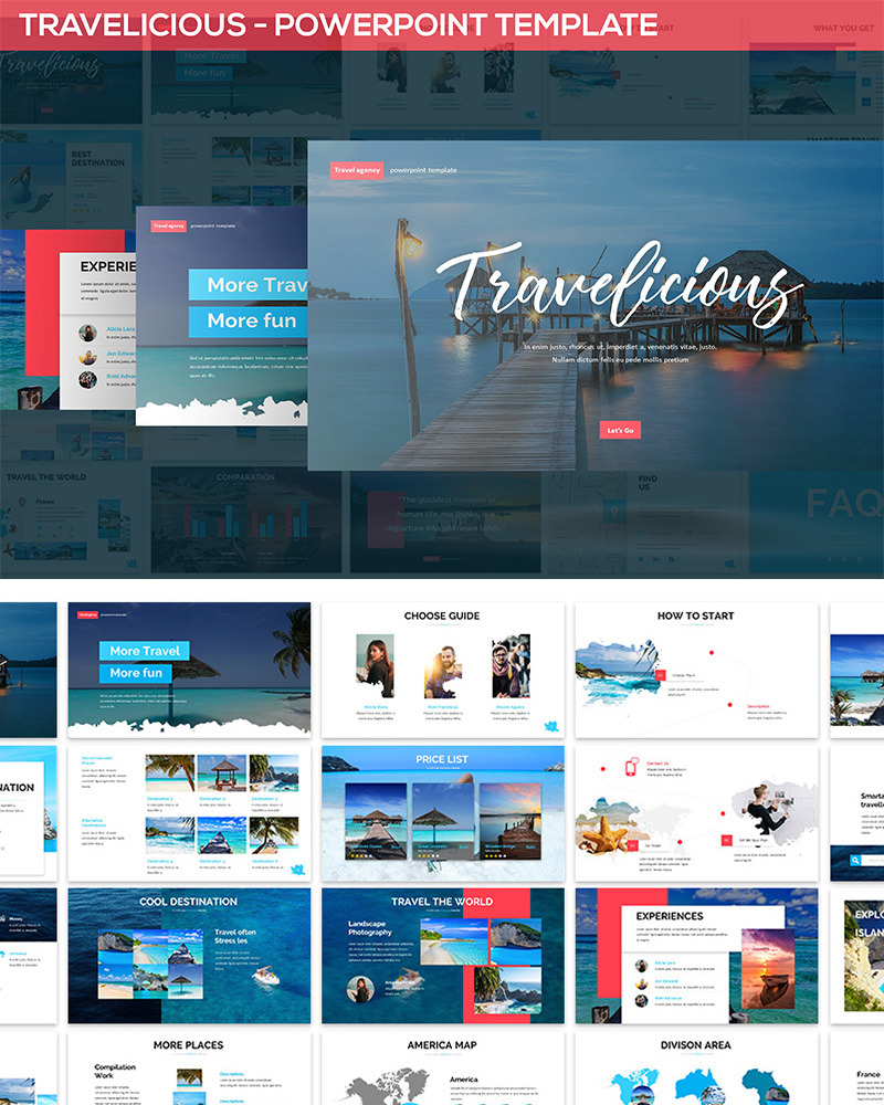 Modèle PowerPoint de voyage #81836 - TemplateMonster