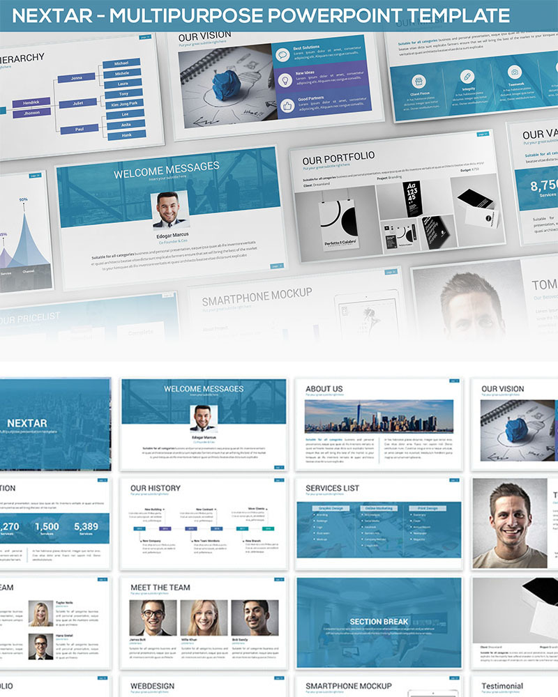 Nextar PowerPoint template #81828 - TemplateMonster