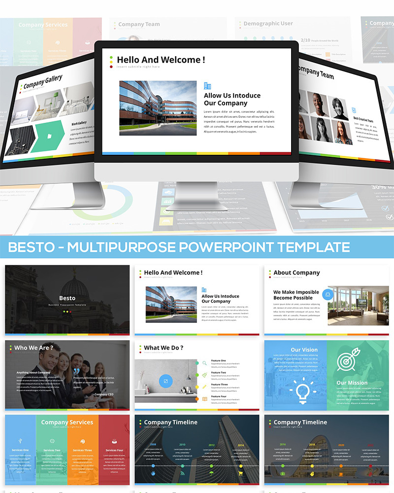 Besto - Multipurpose PowerPoint template - TemplateMonster