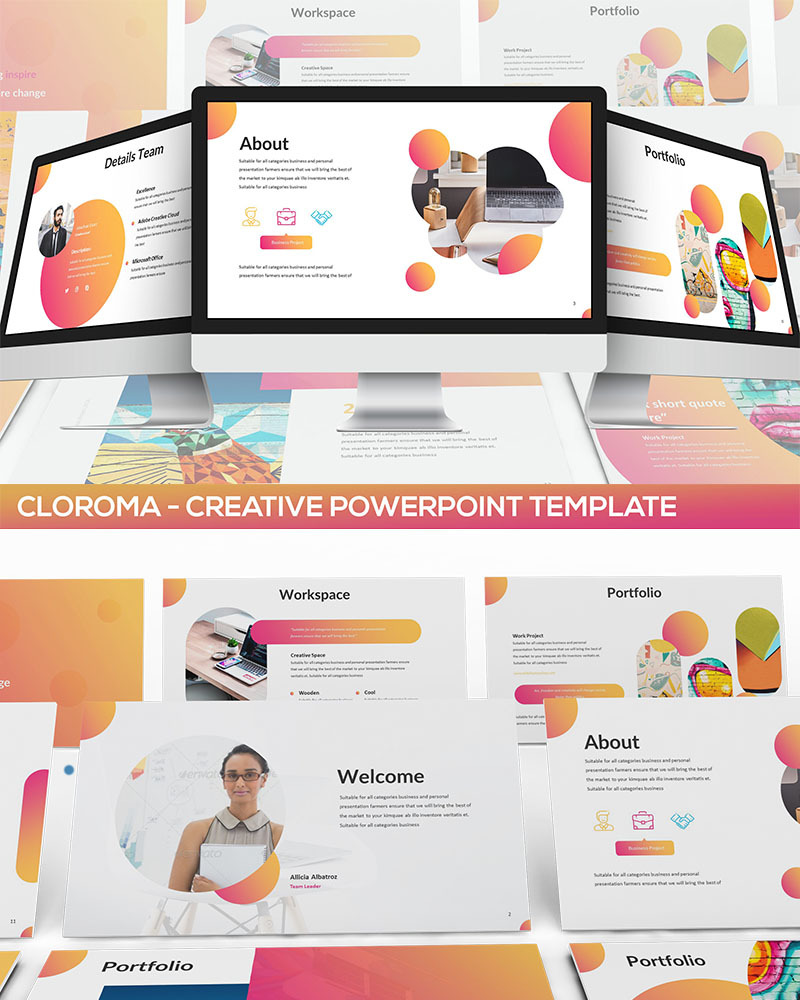 Clorama - Creative PowerPoint template - TemplateMonster