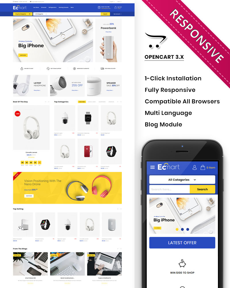 Ecmart - The Mega Electronic Store Responsive PrestaShop Theme