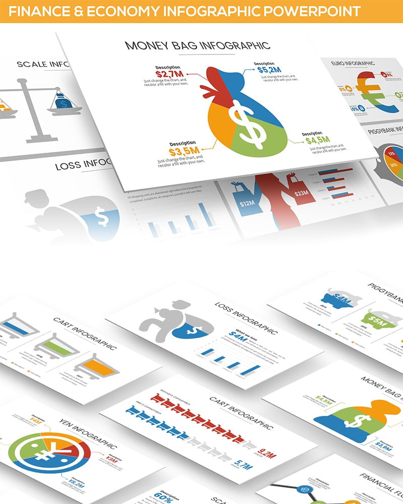 Finanzen & Wirtschaft Infografik PowerPoint-Vorlage