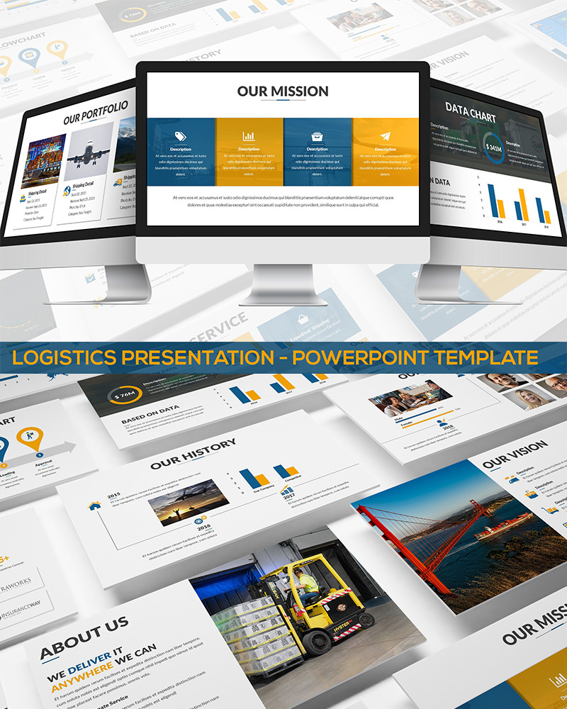 Logistics Presentation PowerPoint template - TemplateMonster