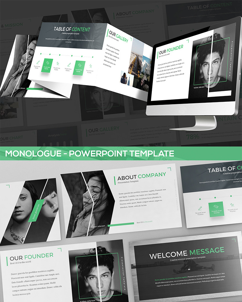 Monologue - Presentation PowerPoint template