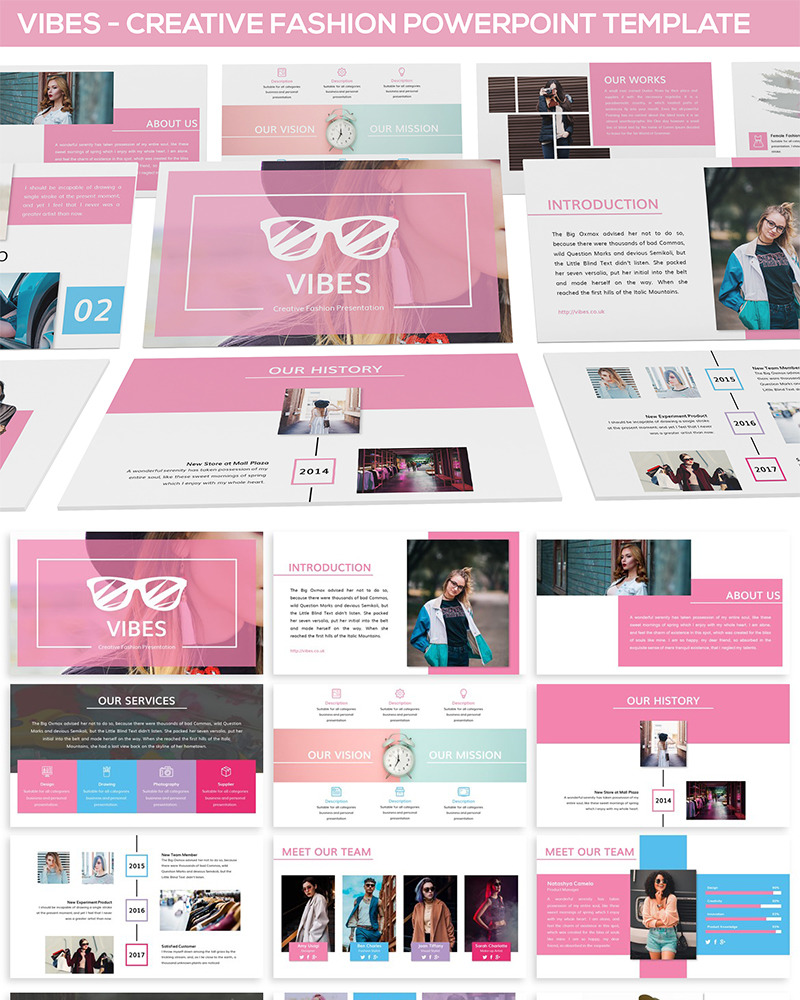 Vibes - Creative Fashion PowerPoint template