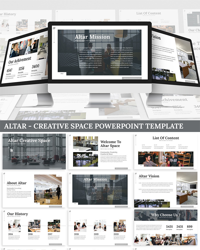 Altar - Creative Space PowerPoint template - TemplateMonster