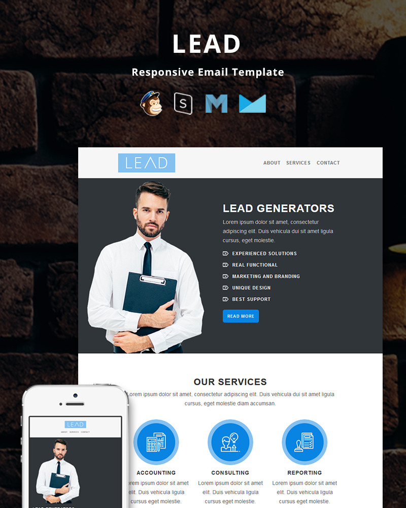 Lead - Corporate Responsive Newsletter Template