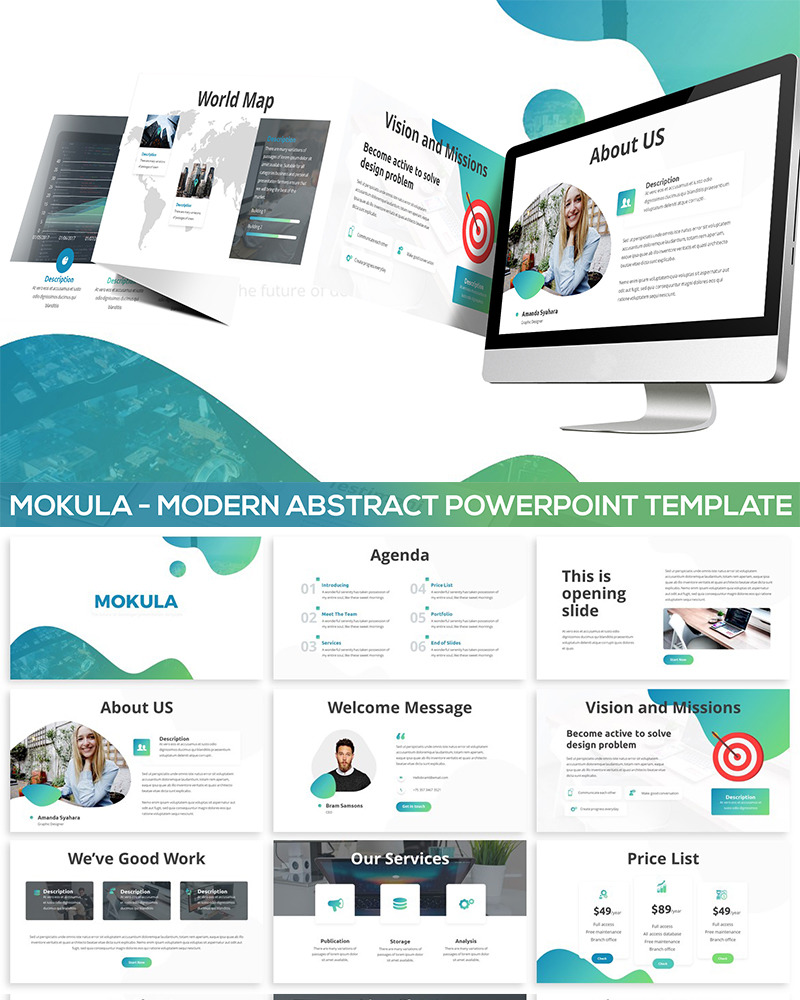 Mokula - Modern Abstract PowerPoint template