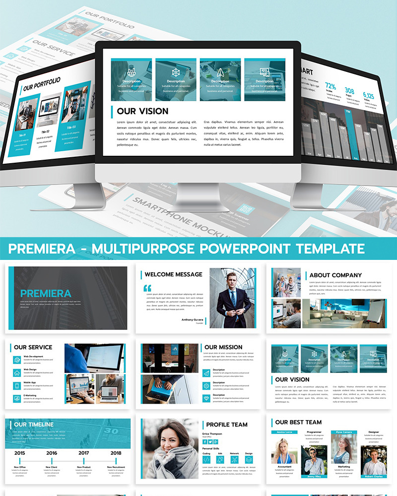 Premiera - Multipurpose PowerPoint template - TemplateMonster