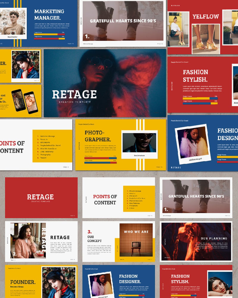 Retage PowerPoint template #82025 - TemplateMonster