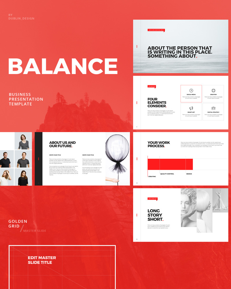 Balance PowerPoint template #82220 - TemplateMonster