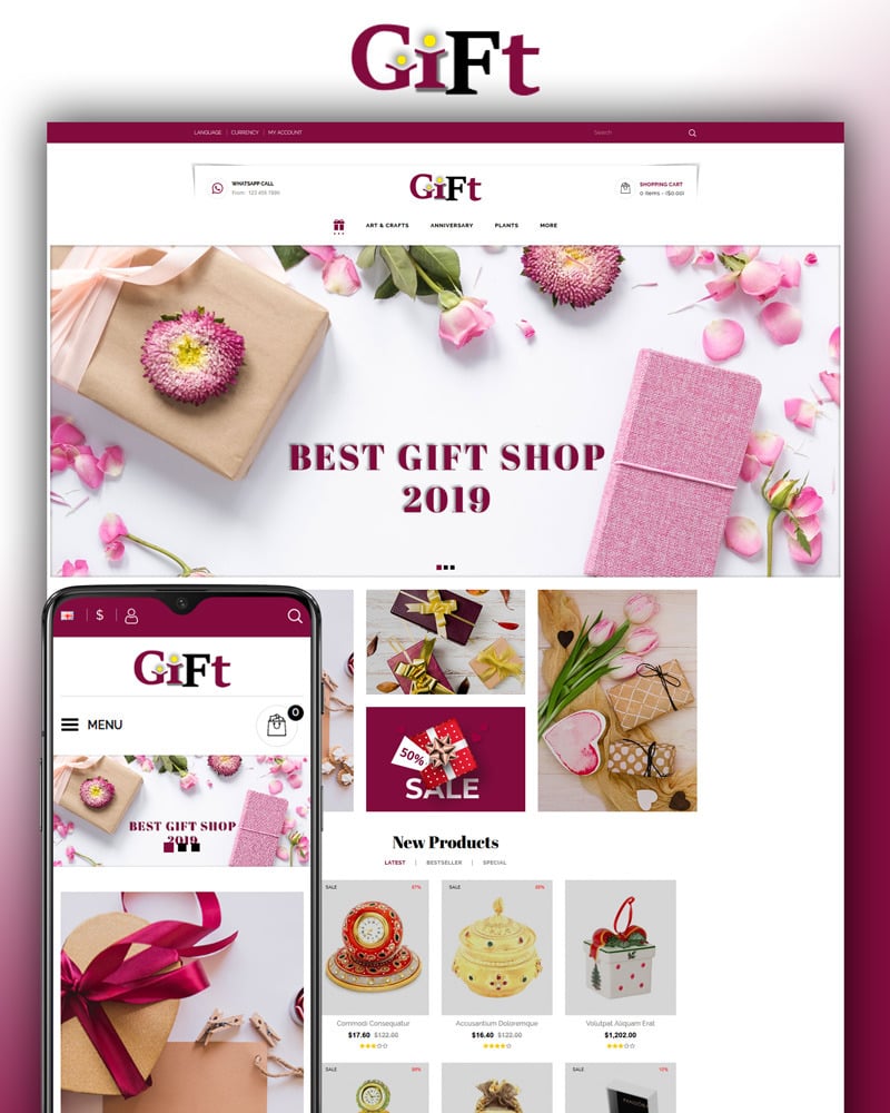 Gift - Online Store OpenCart Template - TemplateMonster
