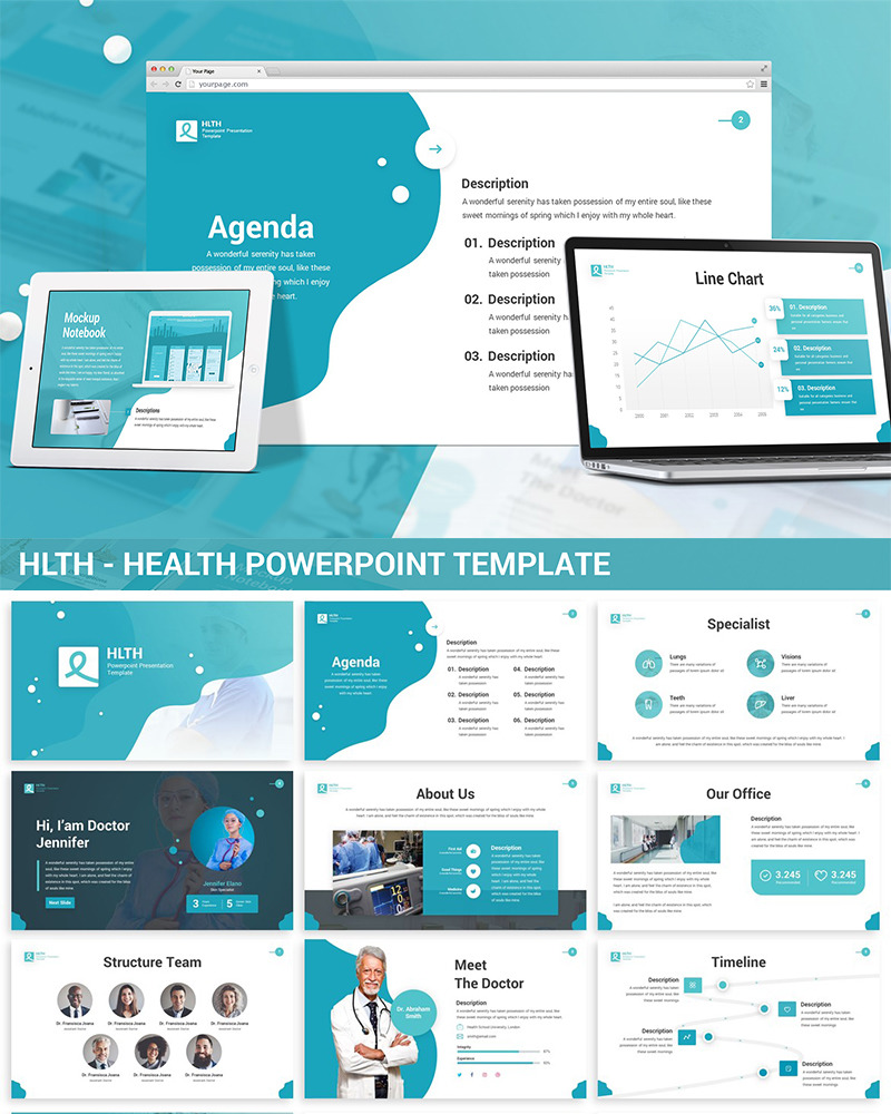 HLTH - Plantilla de PowerPoint sobre salud - TemplateMonster