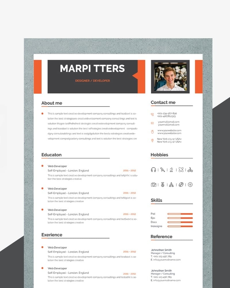 Creative Cover Letter and Resume Template - TemplateMonster
