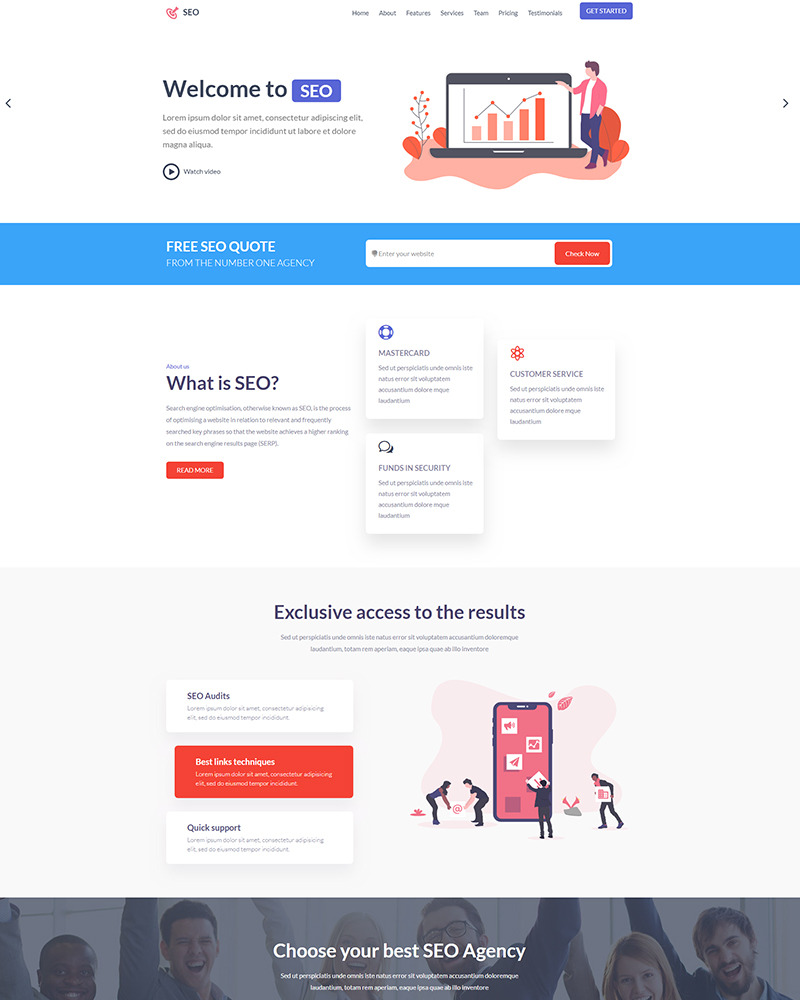 SEO - Seo Agency Landing Page Template - TemplateMonster