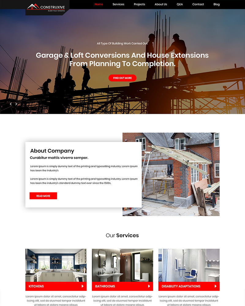 Construxive - Construction Company PSD Template