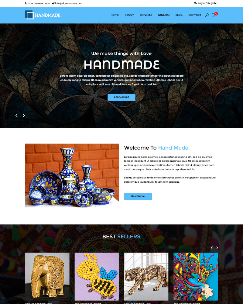 Handmade - Handicraft PSD Template #82532 - TemplateMonster