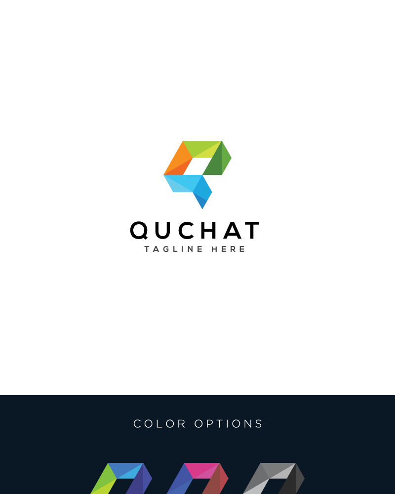 Quchat Logo Template #82615 - TemplateMonster