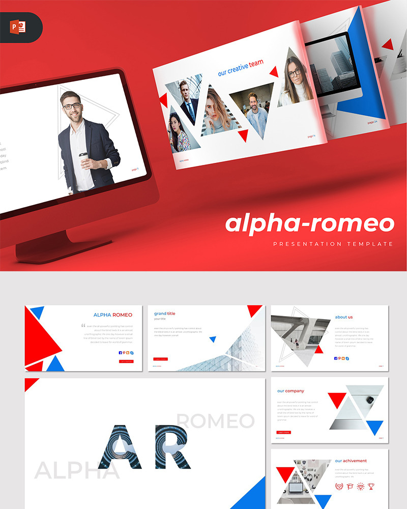 Alpha-Romeo - PowerPoint template #82774 - TemplateMonster