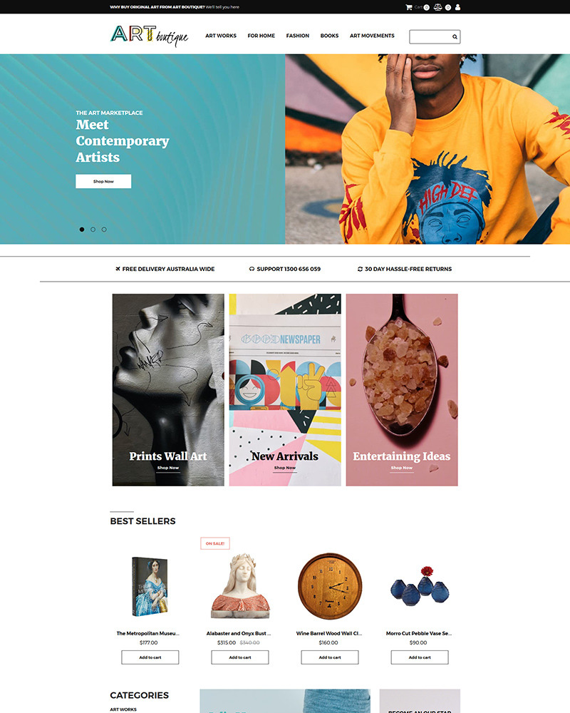 ARTboutique - Art Gallery Store MotoCMS Ecommerce Template