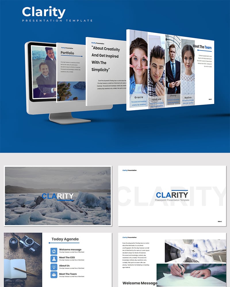 Clarity - PowerPoint template #82779 - TemplateMonster