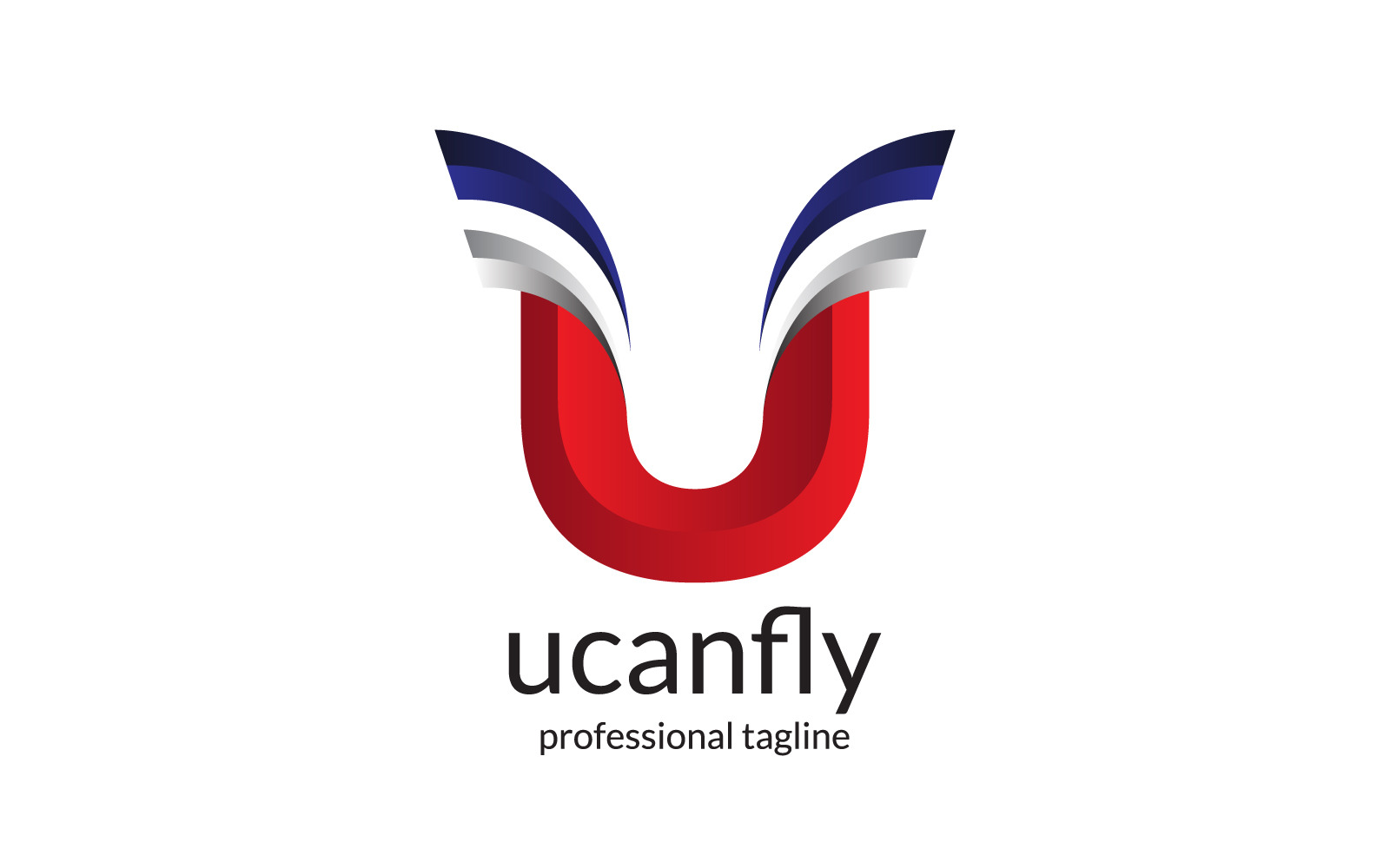 Letter U - You Can Fly Logo Design #82795 - TemplateMonster