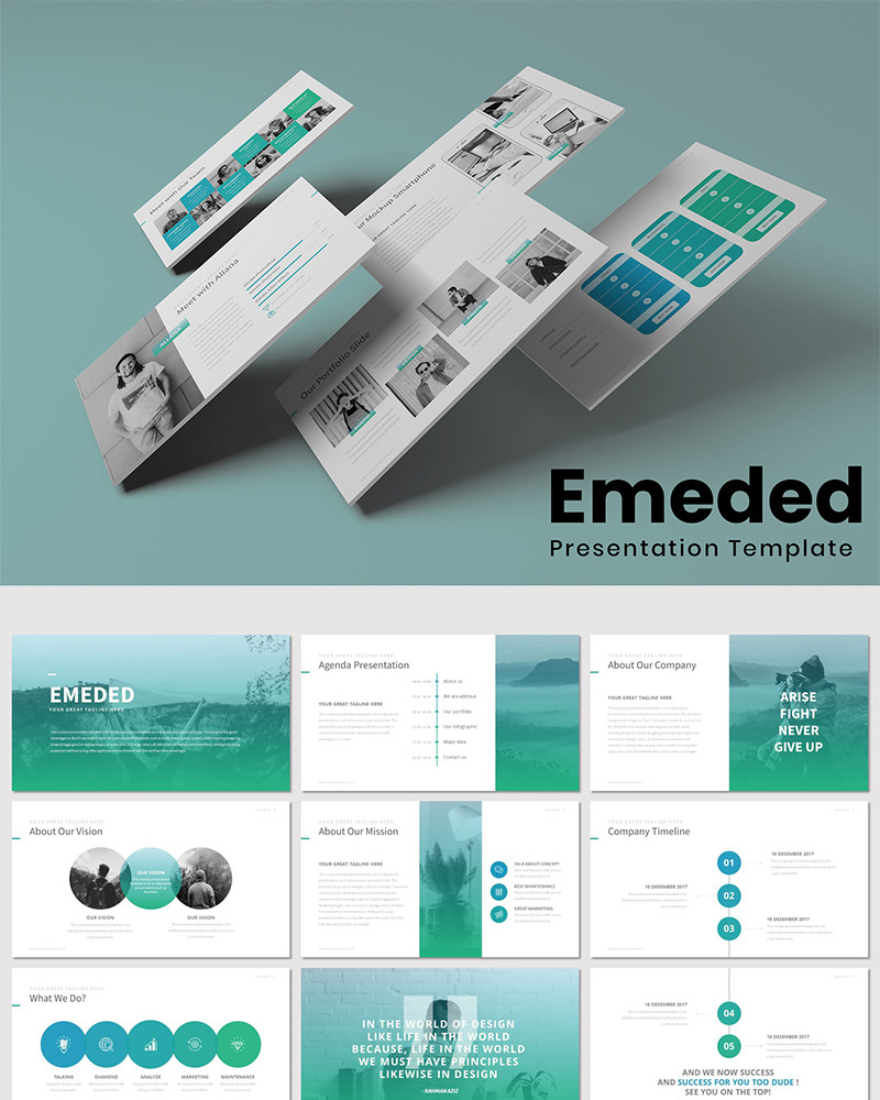 Emeded - PowerPoint template #82891 - TemplateMonster